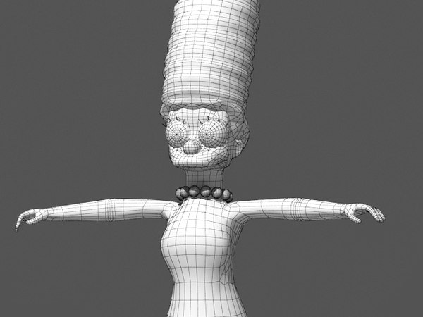 3d marge simpson