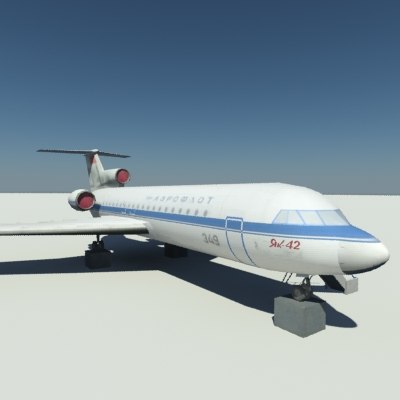 russian jak 42 3d model