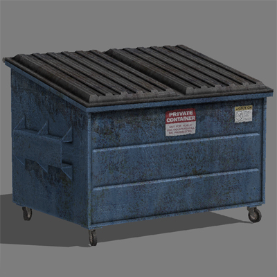 3d dumpster prop