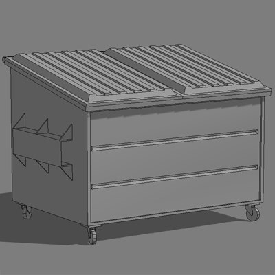 3d dumpster prop