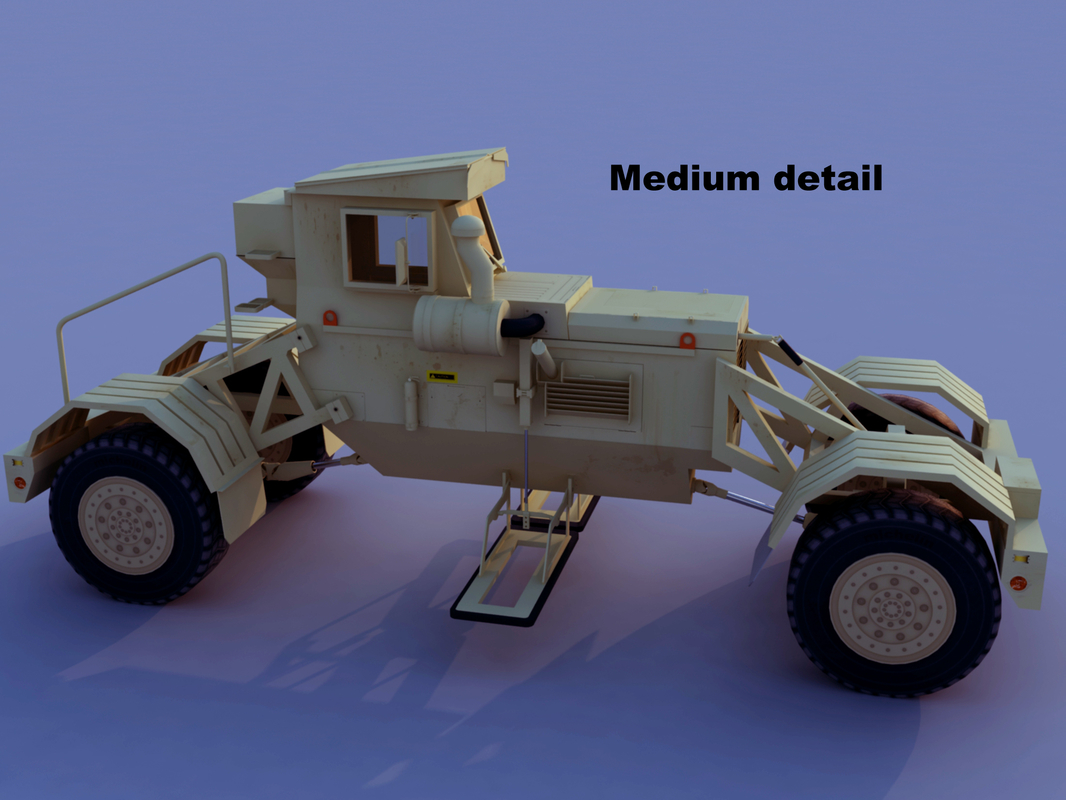 husky detection military 3d model