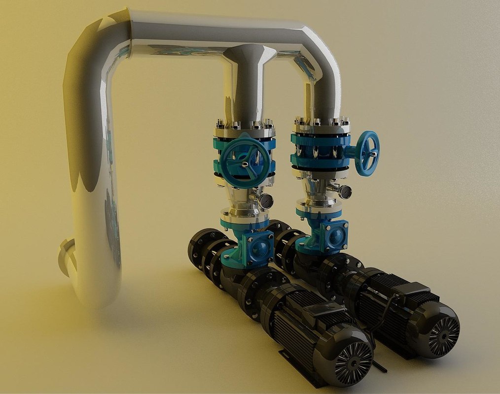 3d model pump motor