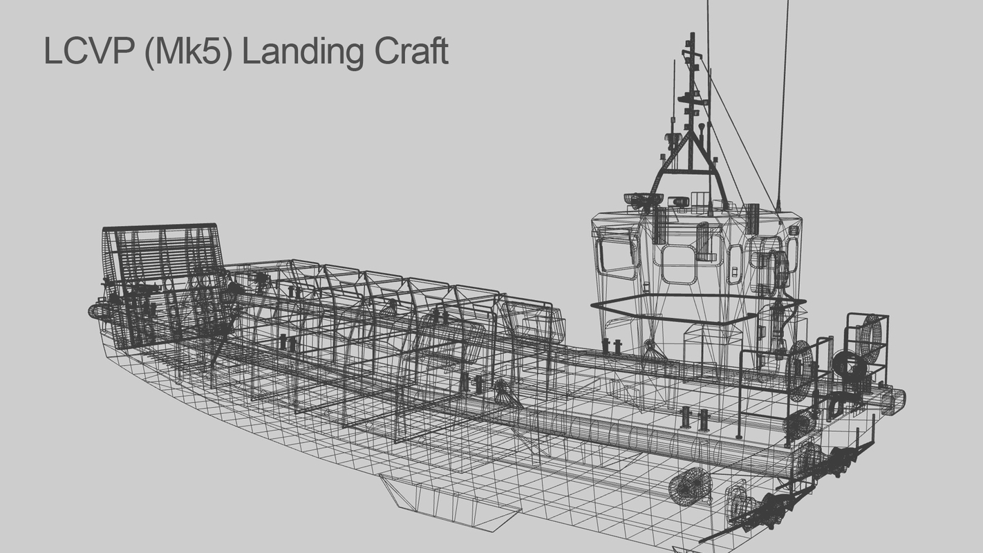 3d model landing craft lcvp