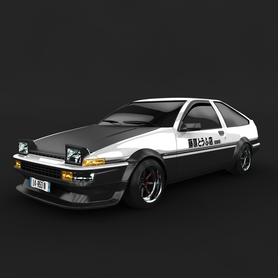 takumi initial d 3d model