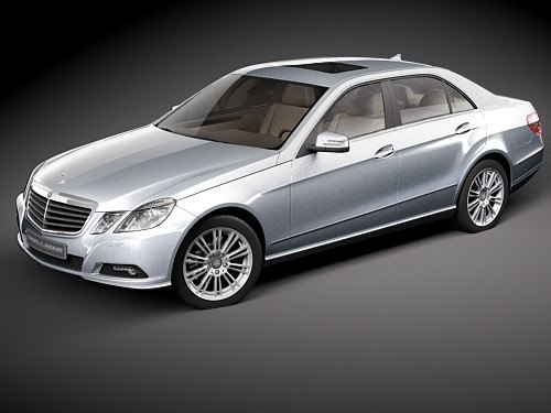 mercedes e class sedan 3d max