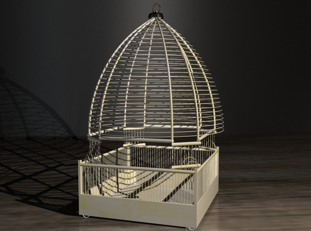 3d model of cage decoration