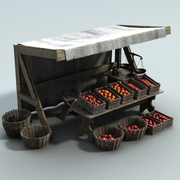 medieval fantasy stall 3d model