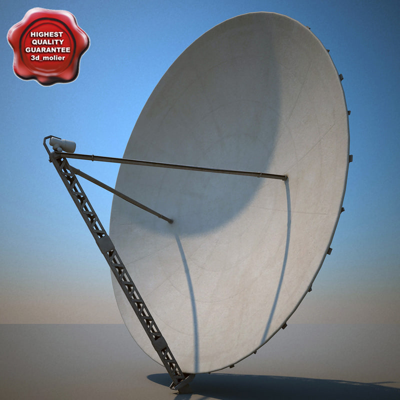 big satellite dish 3d model