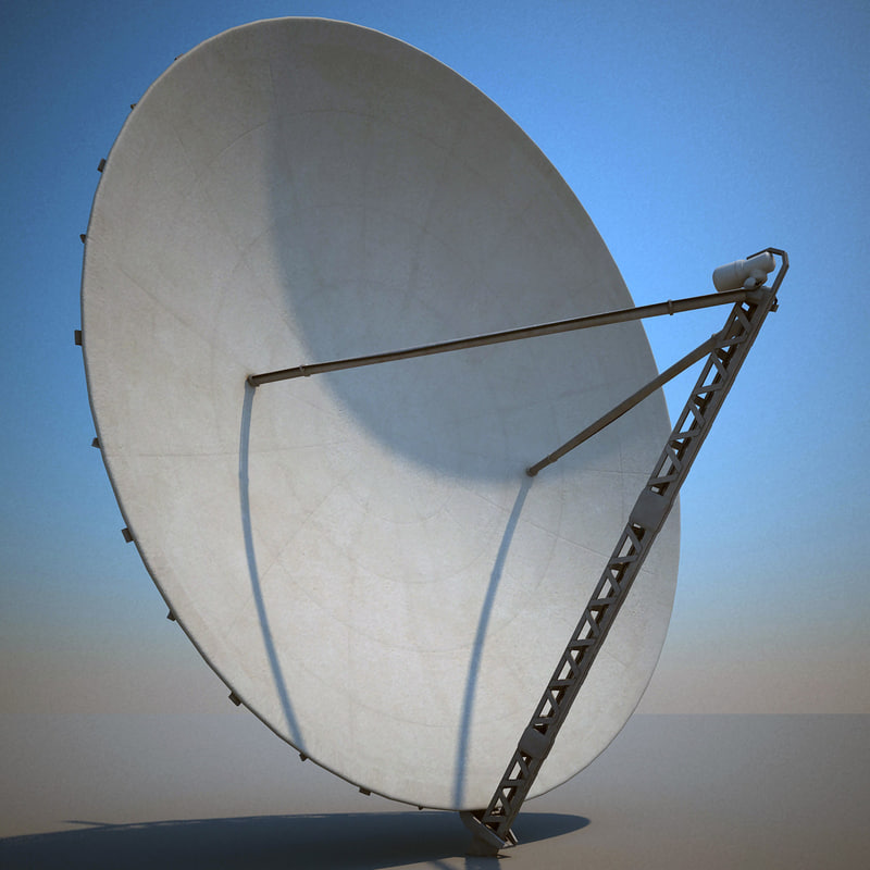 big satellite dish 3d model