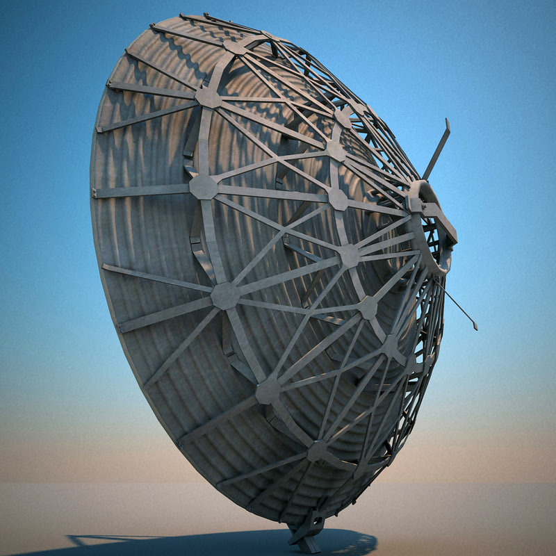 big satellite dish 3d model