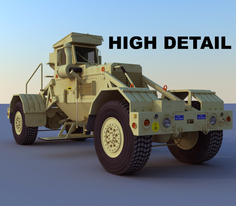 husky detection military vehicle 3d max