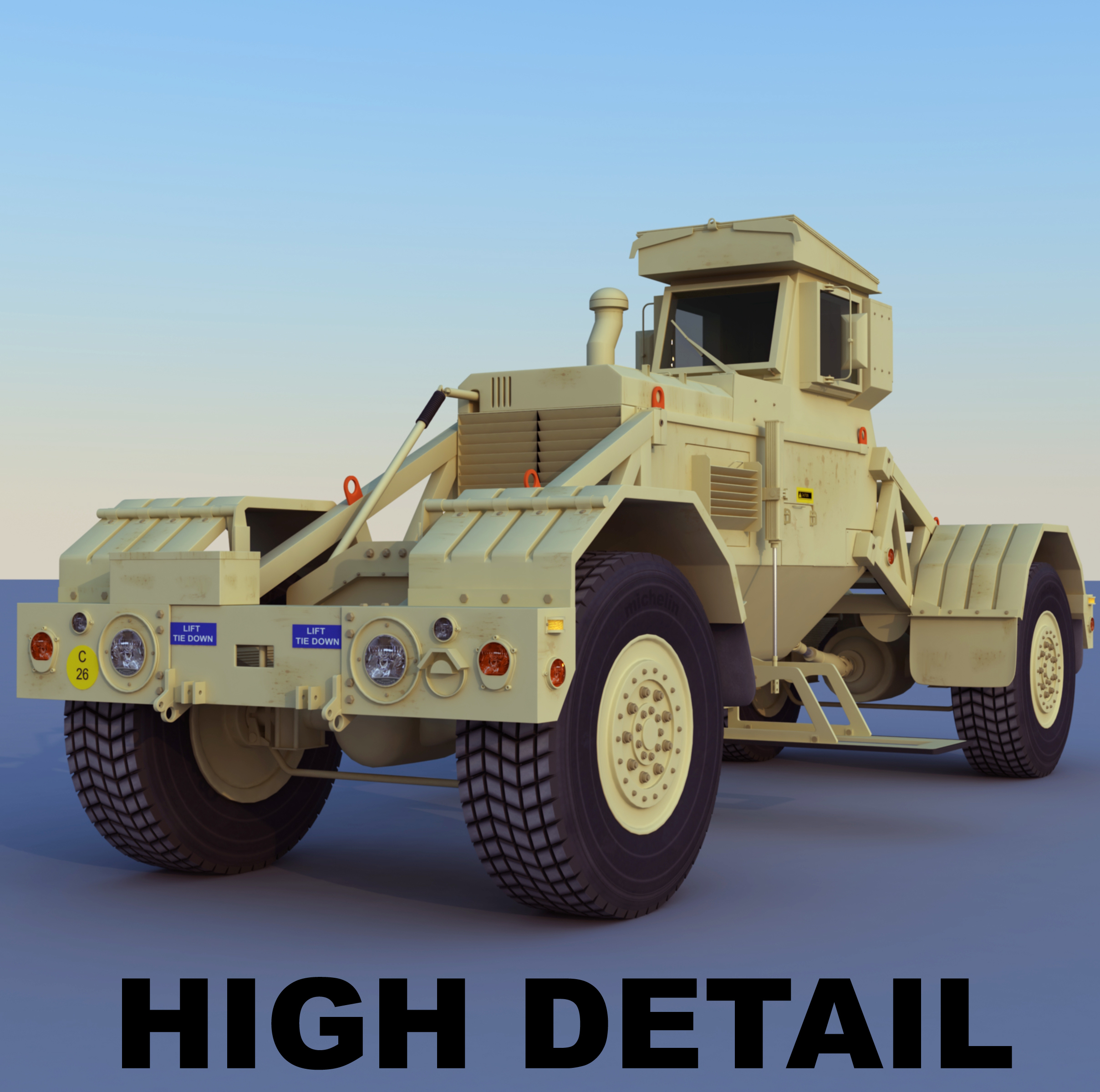 husky detection military vehicle 3d max
