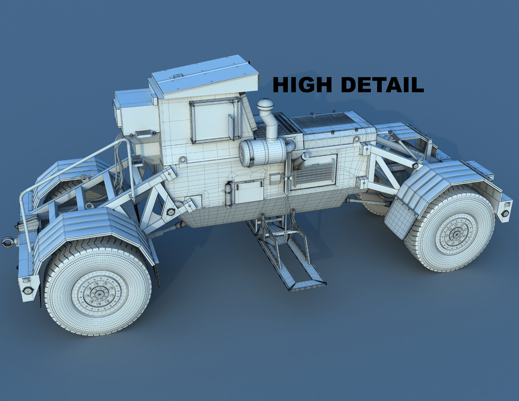 husky detection military vehicle 3d max