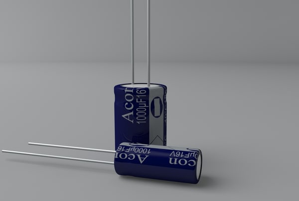 3d model electrolytic capacitors