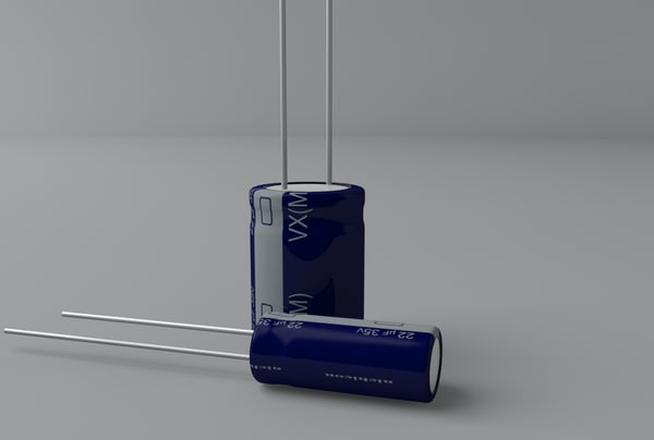3d model electrolytic capacitors