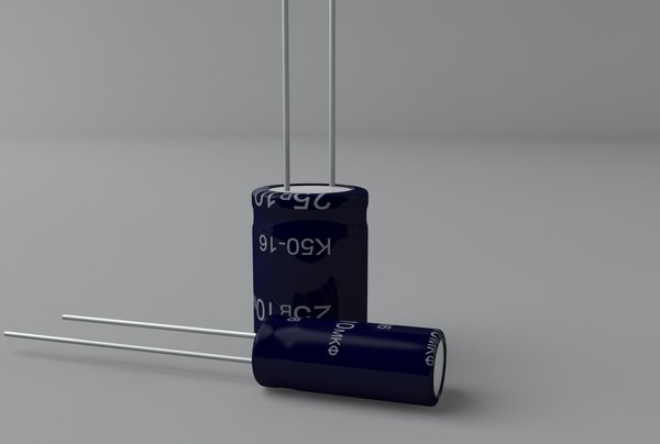 3d model electrolytic capacitors