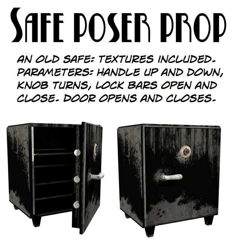 3d model safe poser prop
