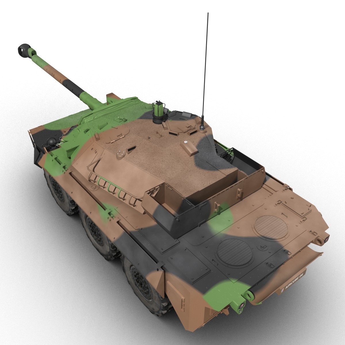 amx-10rc tank destroyer 3d model