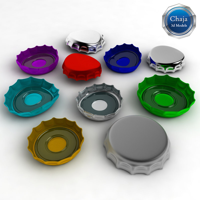 bottle caps 3d model