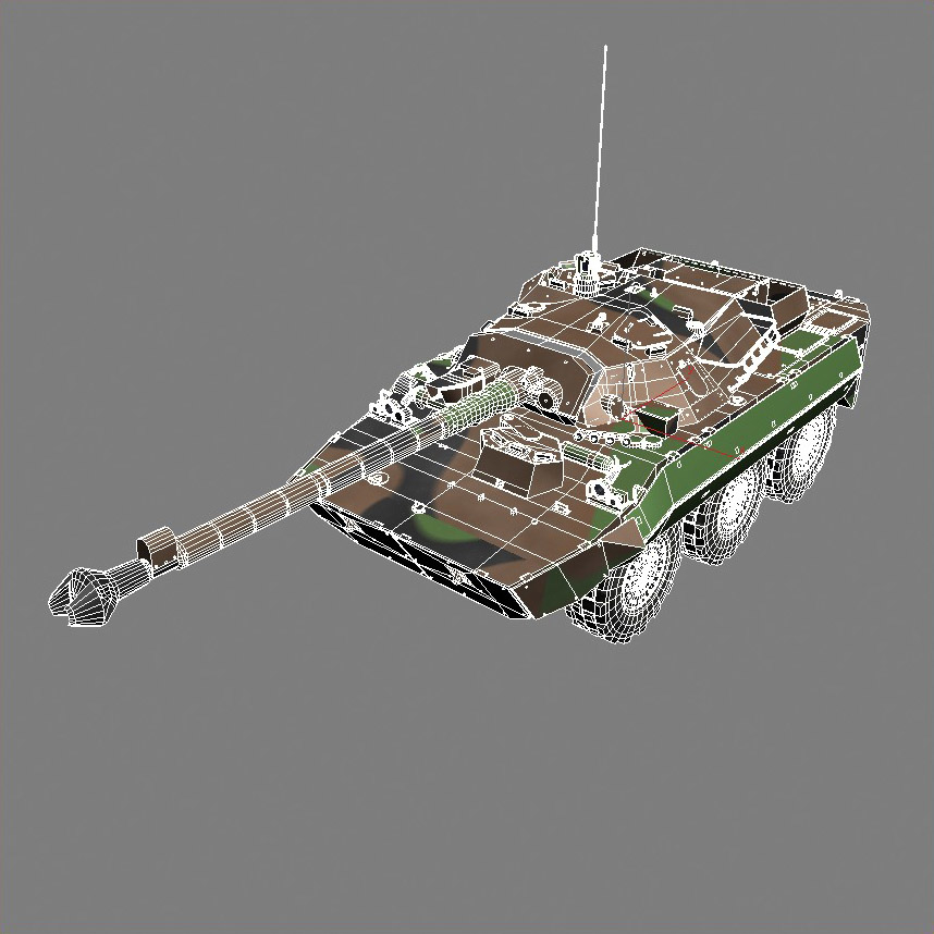 amx-10rc tank destroyer 3d model