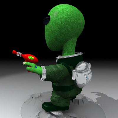 3d cute alien character model