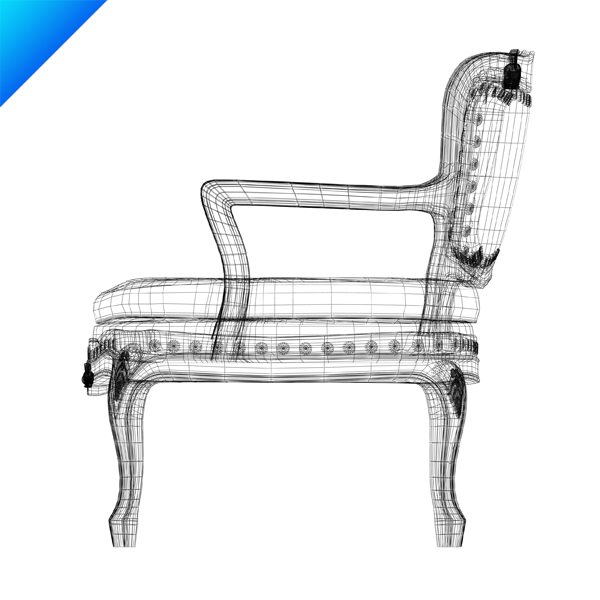 modern italian queen anne 3d model