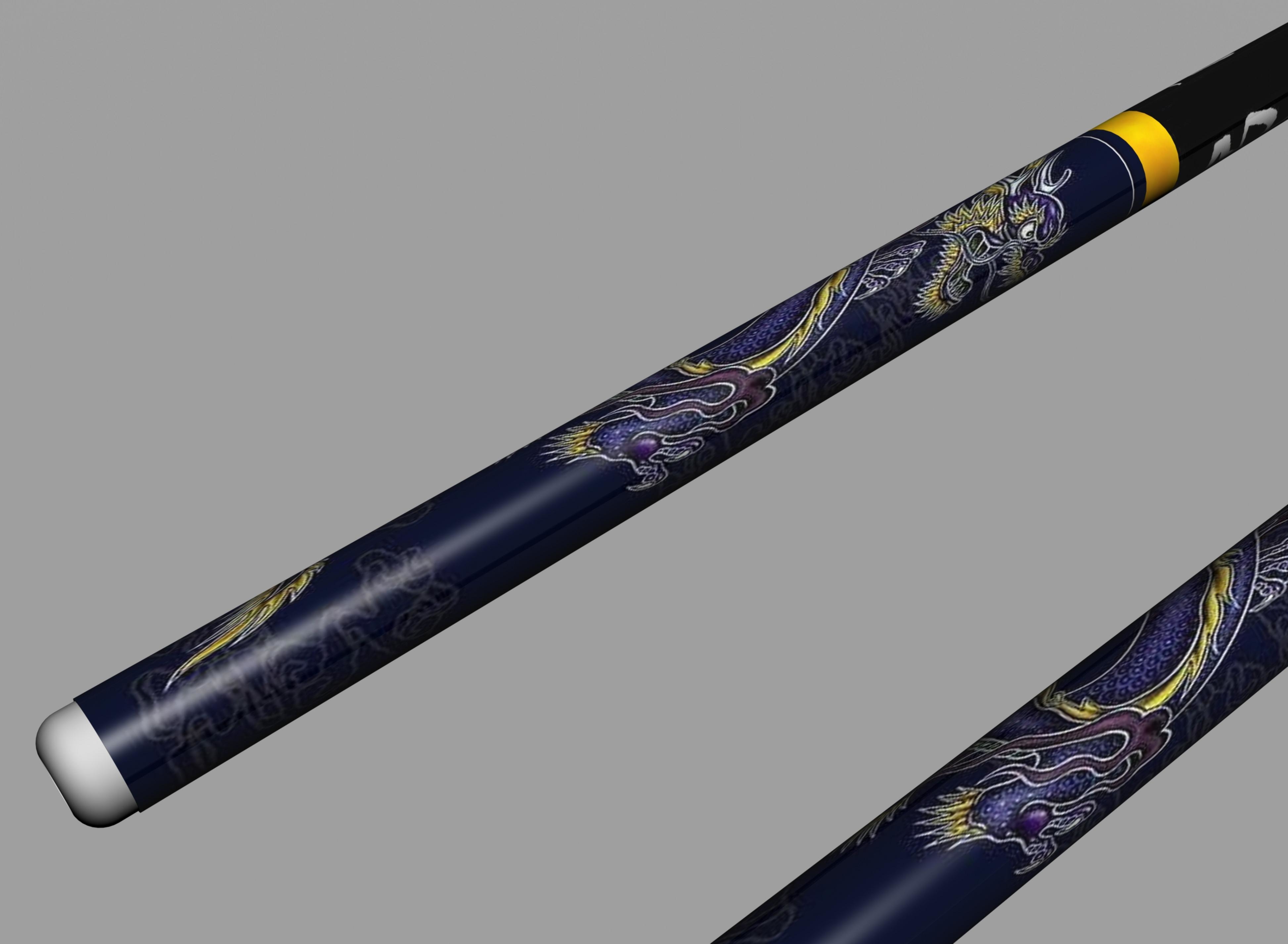 pool cues 3d model