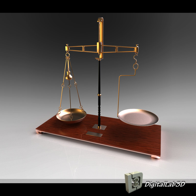 german waage weighing scale 3d model