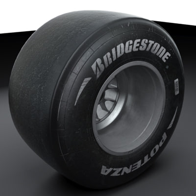 2010 formula 1 wheels 3d model