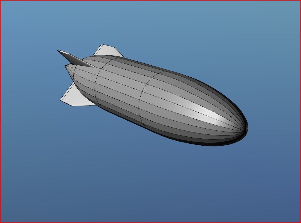 helium blimp 3d model