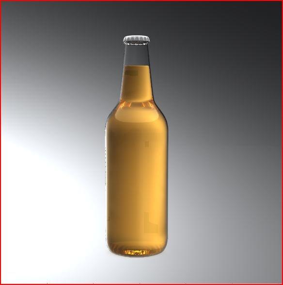 3d beer bottle model