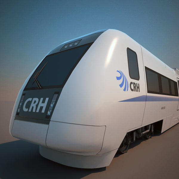 chinese high-speed train crh 3d model