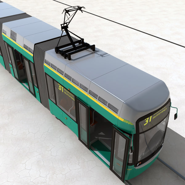 trams set low-floor 3d 3ds