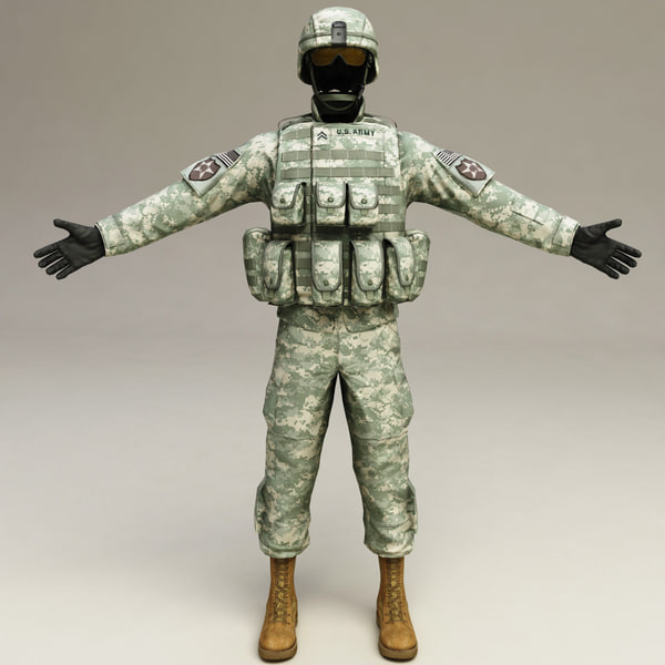 3d model soldier clothes v2
