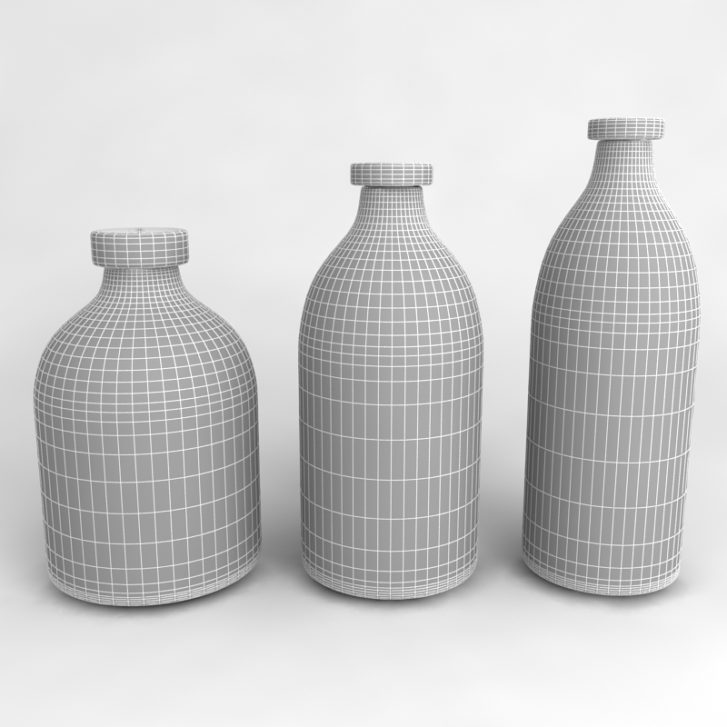 3d model bottles