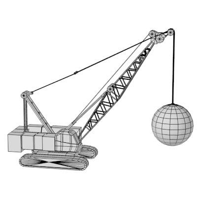 demolition crane 3d model