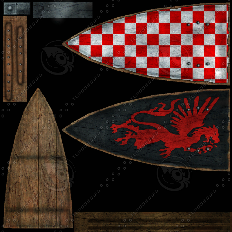 3ds set kite shields