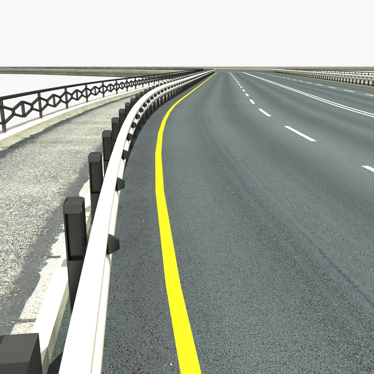 3d road set modelled