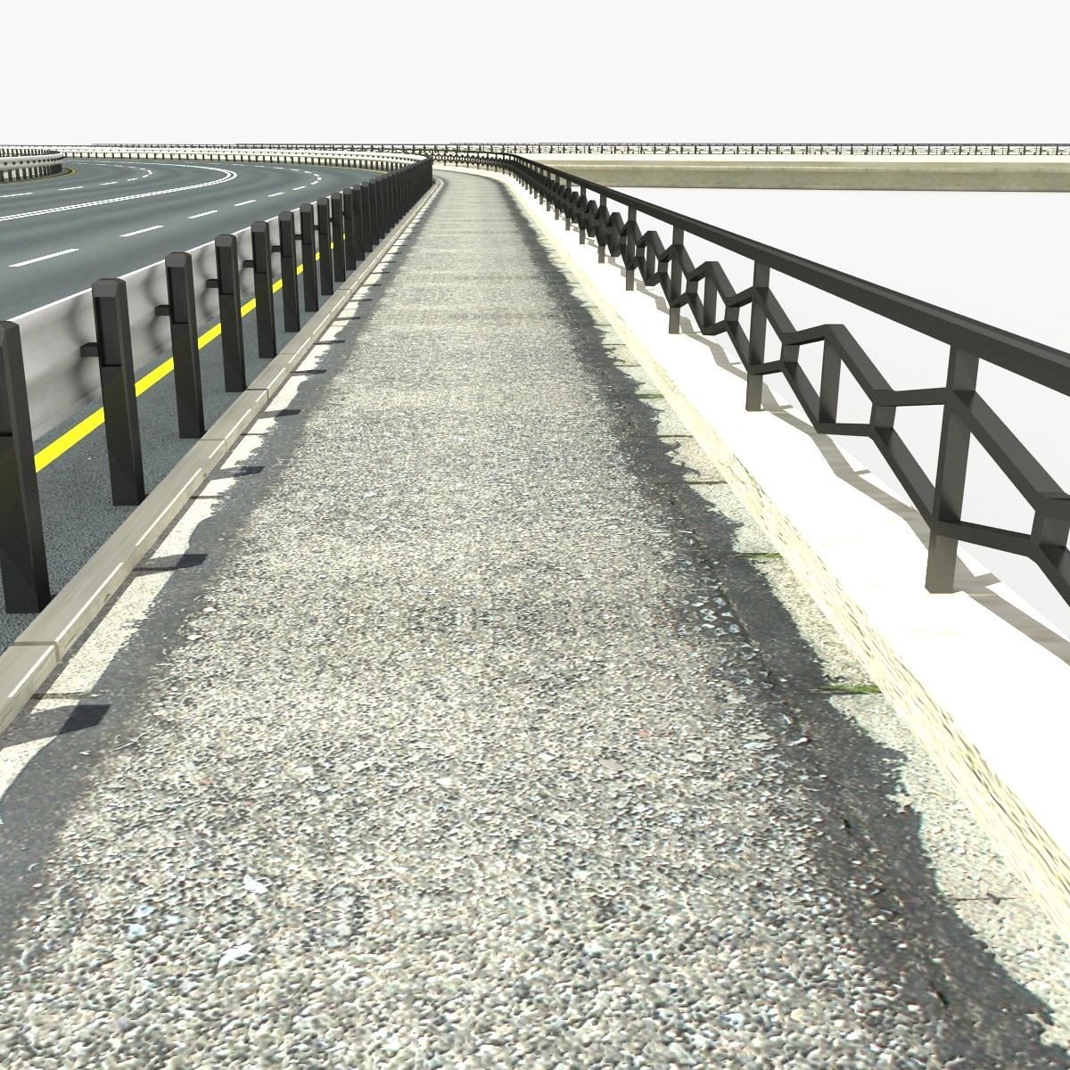 3d road set modelled