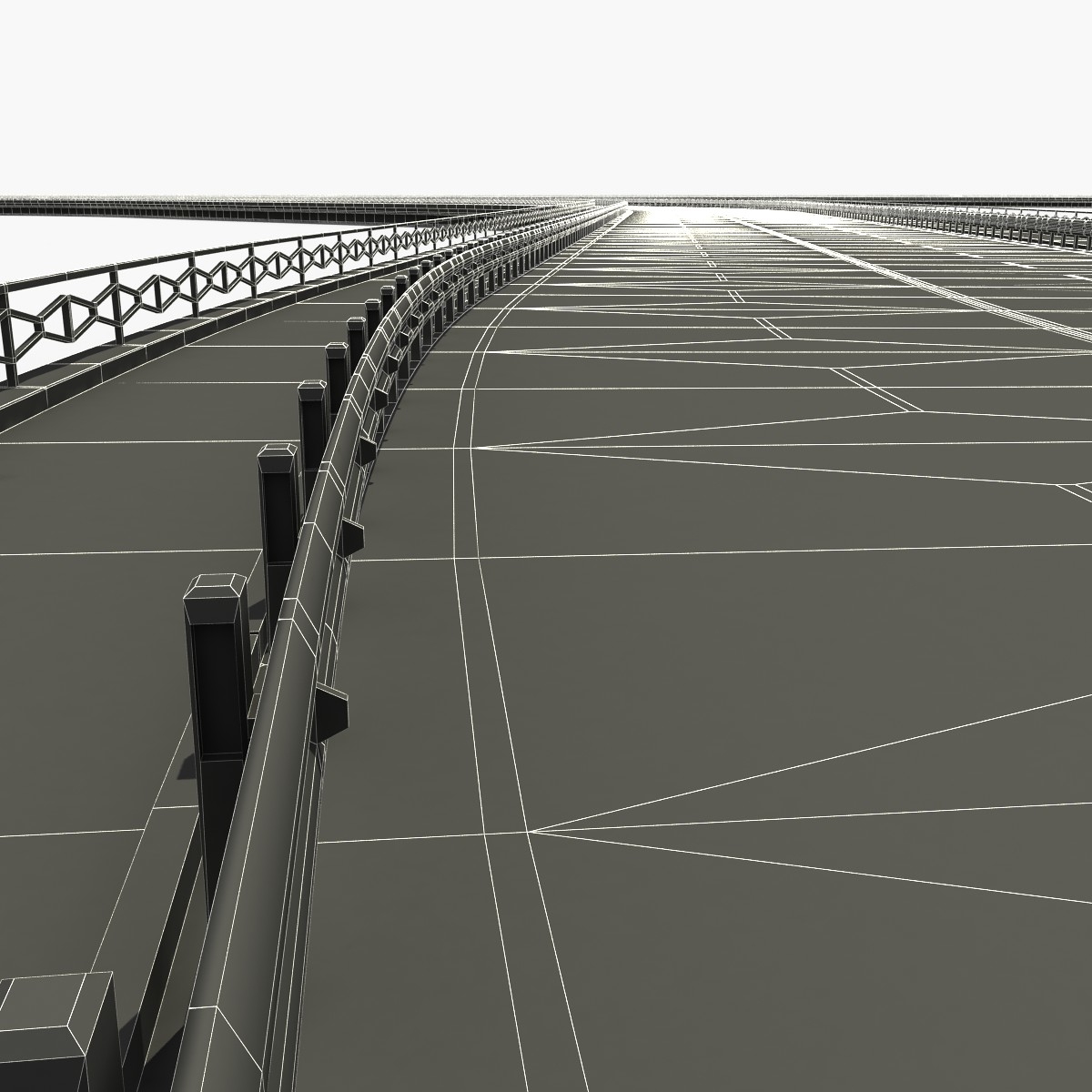 3d road set modelled