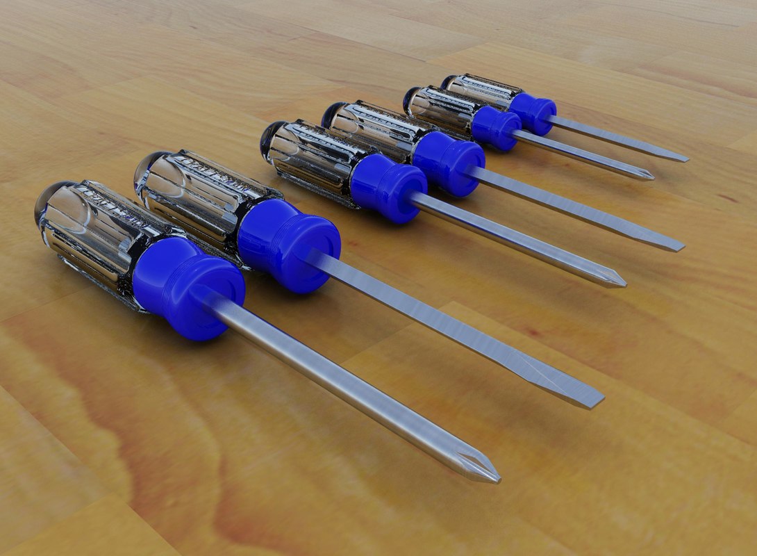 screwdrivers 3d model