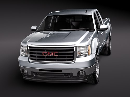 3d model gmc sierra 2500hd pickup