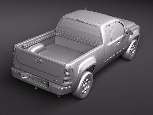 3d model gmc sierra 2500hd pickup