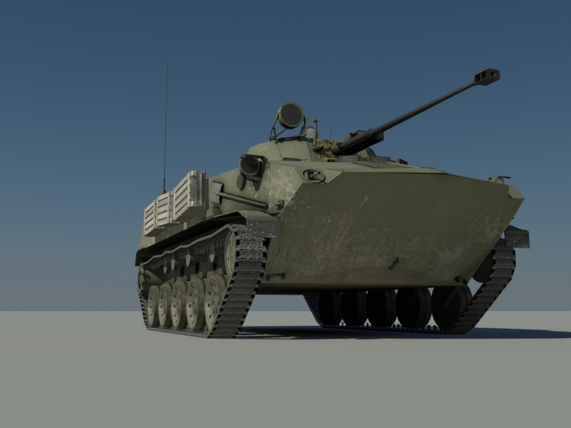 3d model bmd-2 soviet vehicle