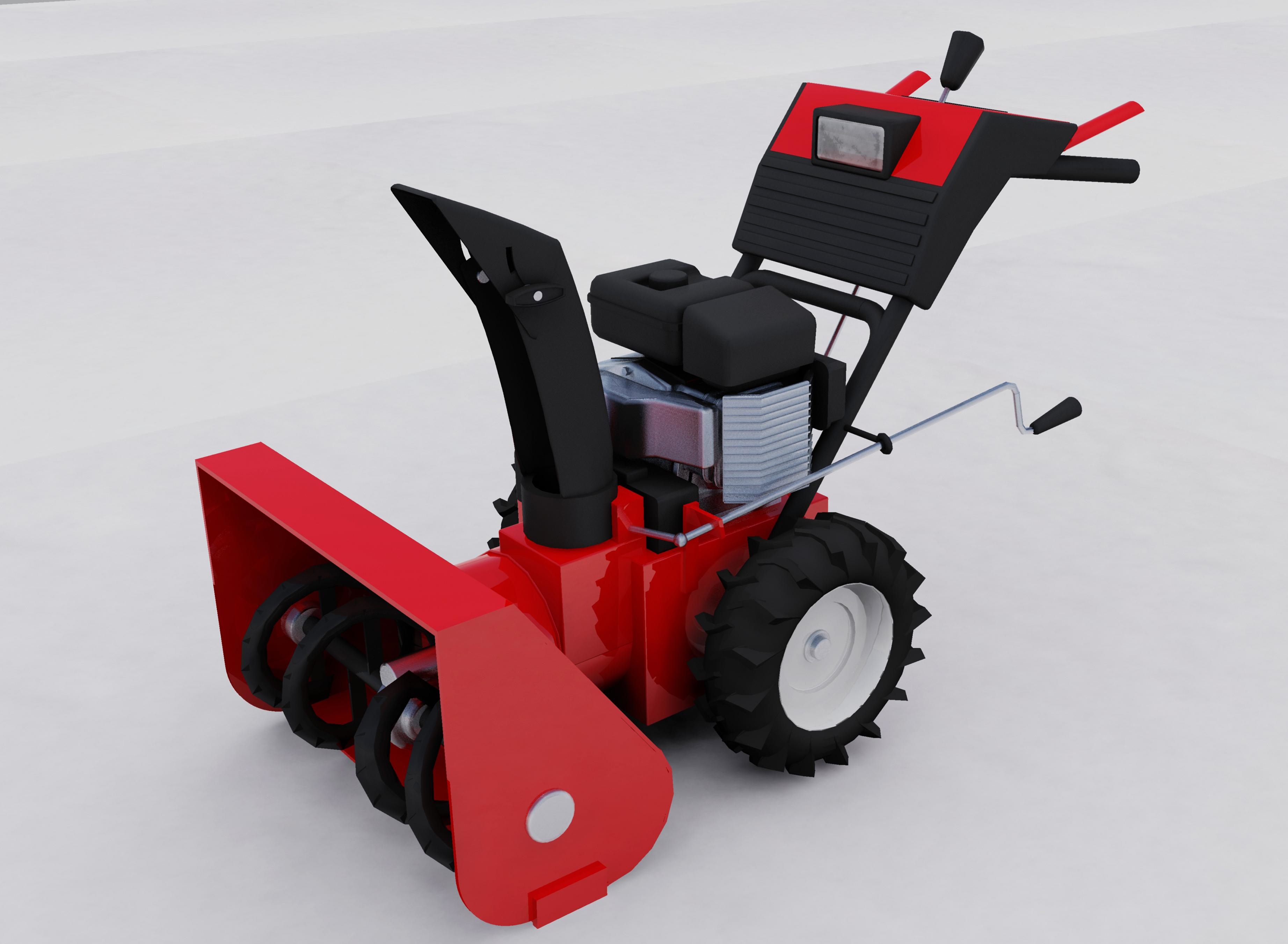 3d model of snow blower
