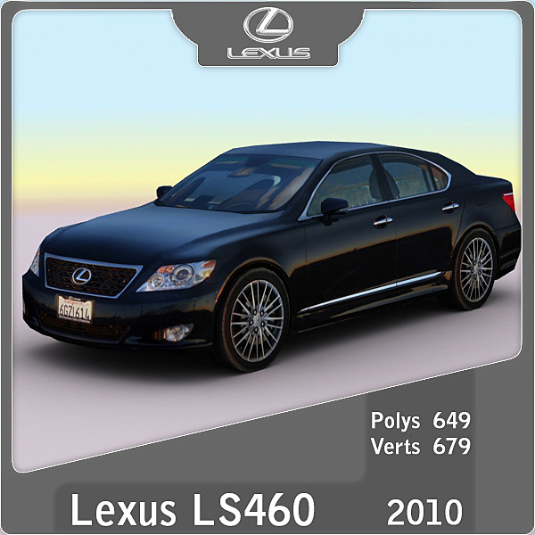 3d model 2010 lexus ls 460