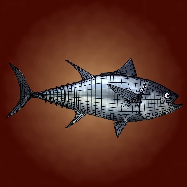 tuna fish 3d obj