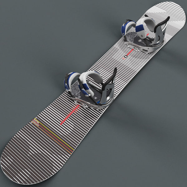 3d model snowboards set outdoor