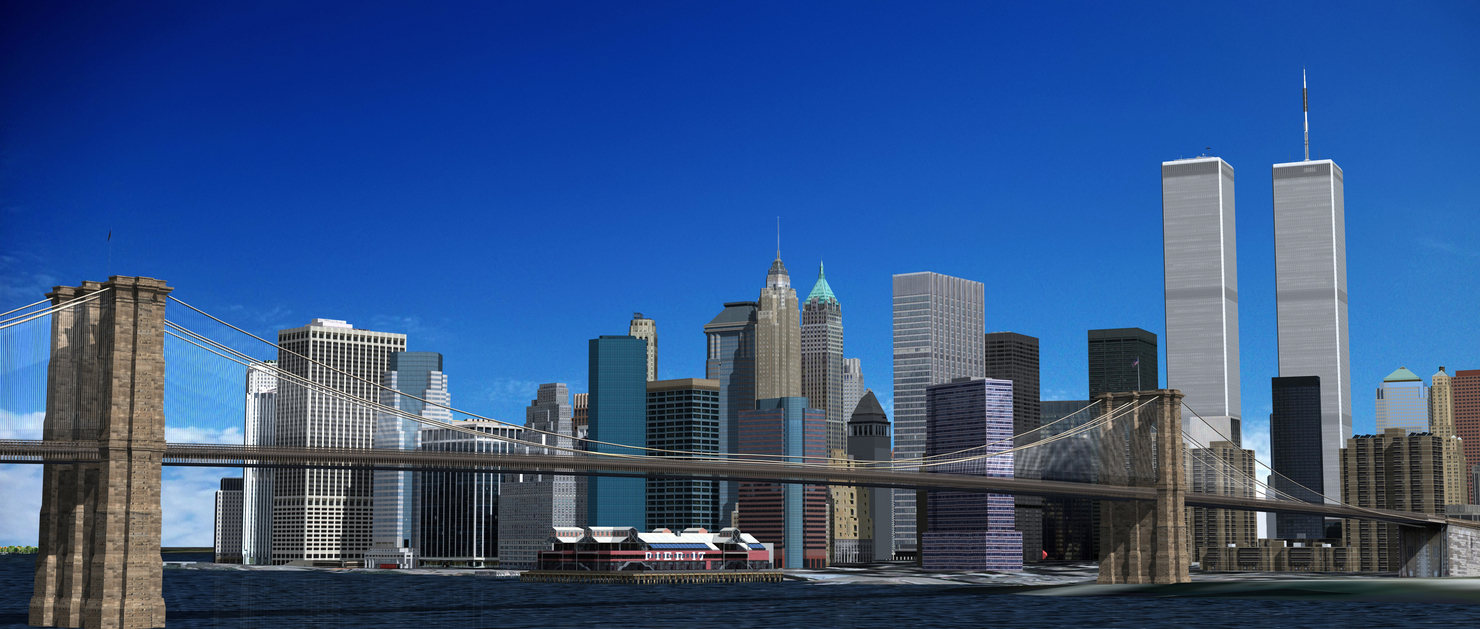 3d model twin towers world trade