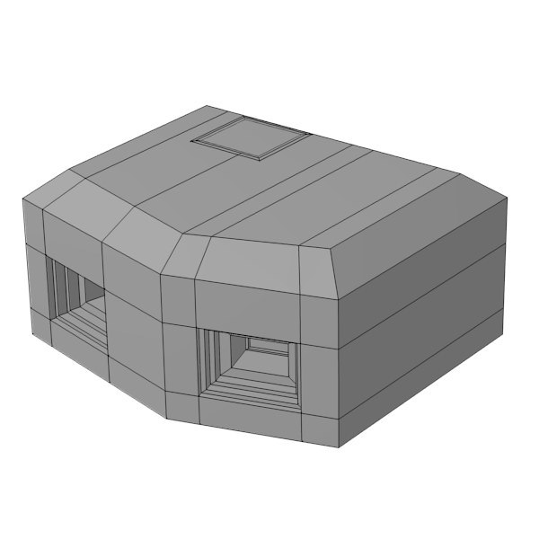 bunkers military 3d model